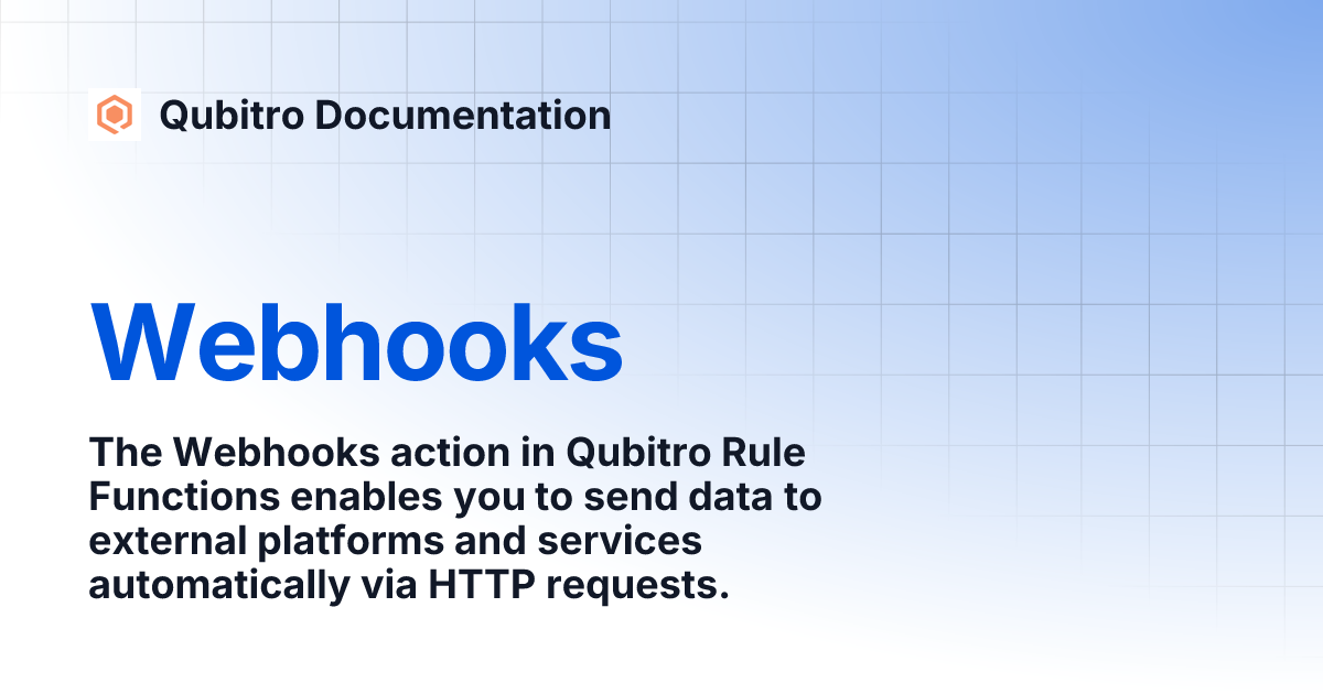 Webhooks | Qubitro Documentation