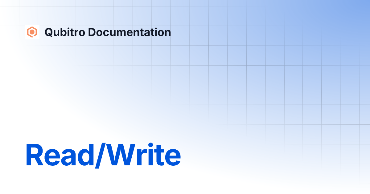 Read/Write | Qubitro Documentation