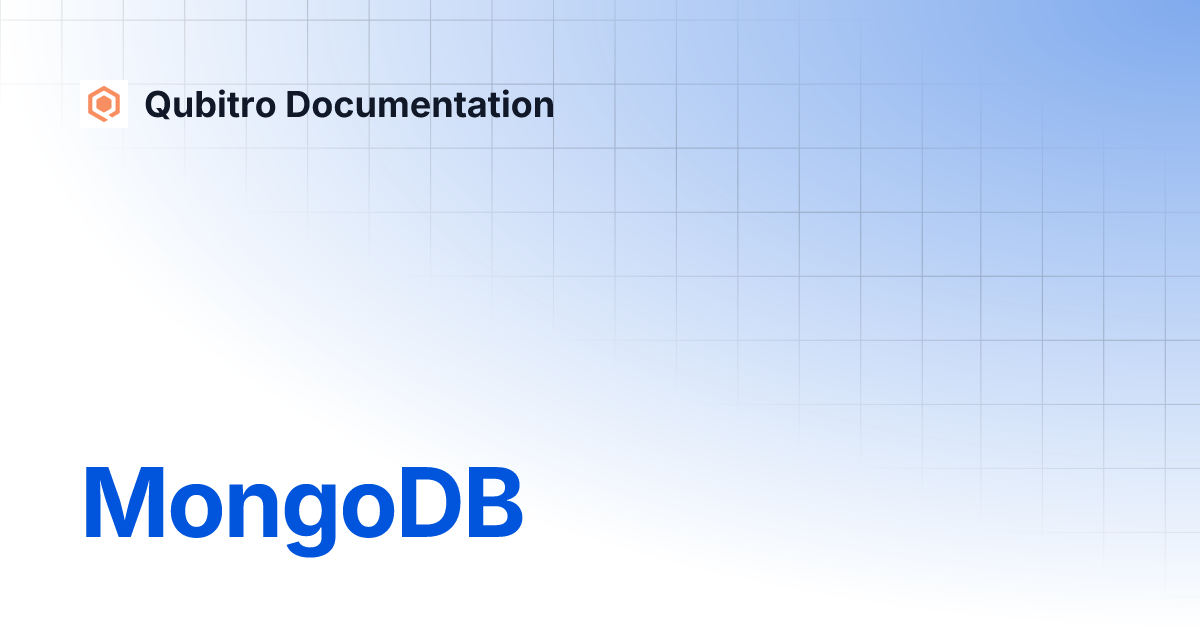 MongoDB | Qubitro Documentation