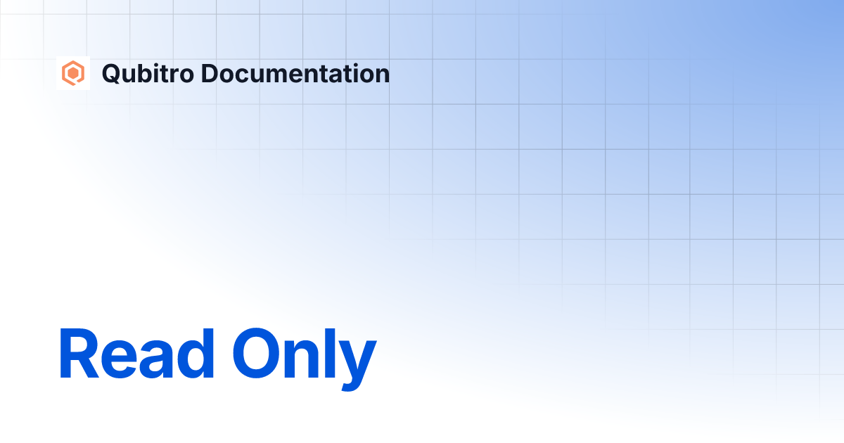 Read Only | Qubitro Documentation