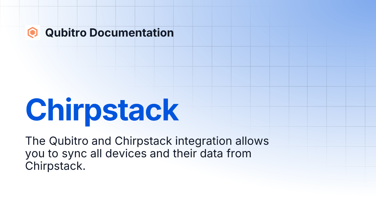 Chirpstack | Qubitro Documentation